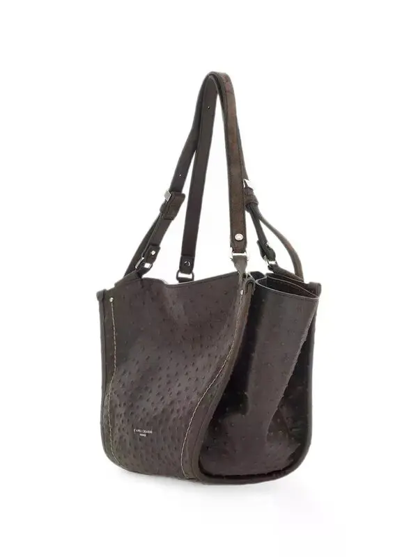 GIANNI CHIARINI Bloom Ostrich-effect Medium Shoulder Bag