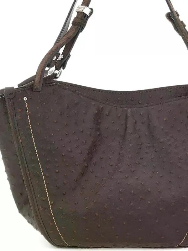 GIANNI CHIARINI Bloom Ostrich-effect Medium Shoulder Bag