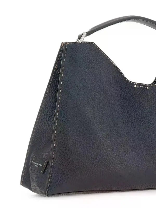 GIANNI CHIARINI Hammered Leather Tote Bag - Blue