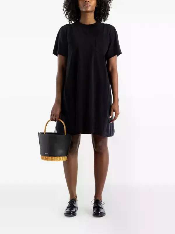 Sacai Hybrid Panelled Mini Dress - Black