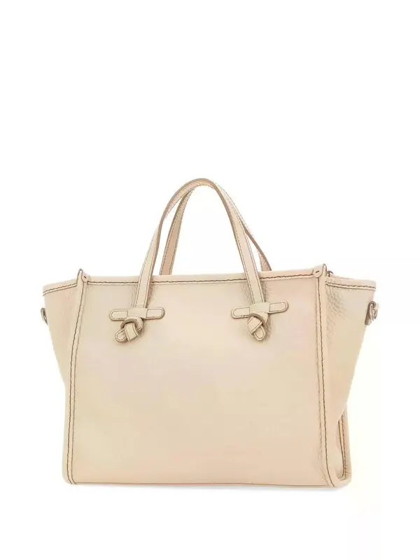 MARCELLA CLUB Miss Marcella32 Grained Leather Tote Bag - Neutrals
