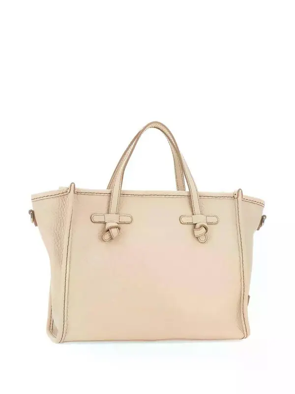 MARCELLA CLUB Miss Marcella32 Grained Leather Tote Bag - Neutrals