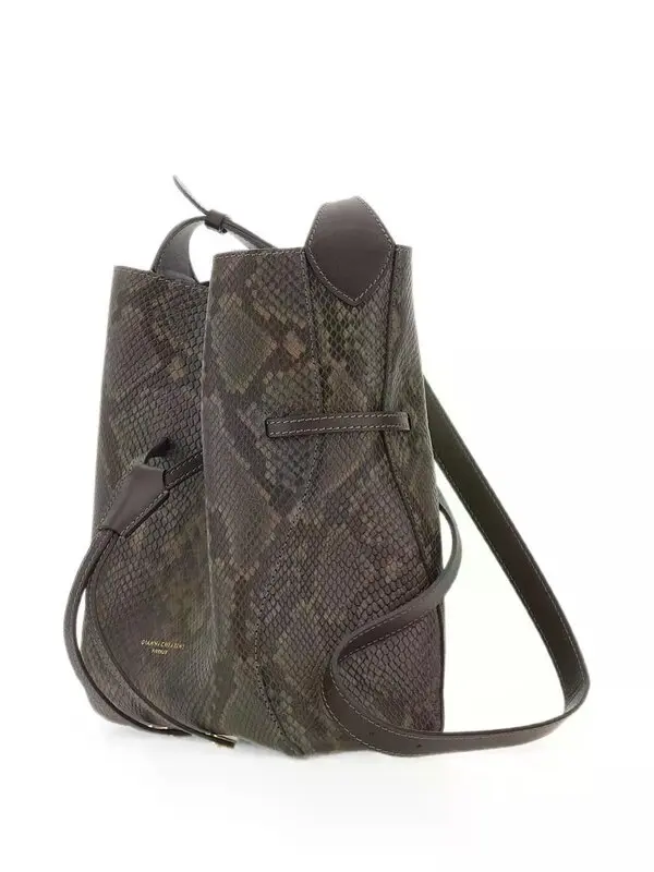 GIANNI CHIARINI Sienna Python-print Leather Shoulder Bag - Brown