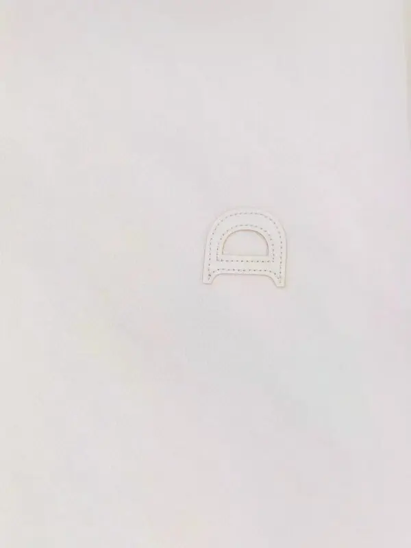 DUNST Logo-patch Long-sleeved Polo Shirt - Neutrals