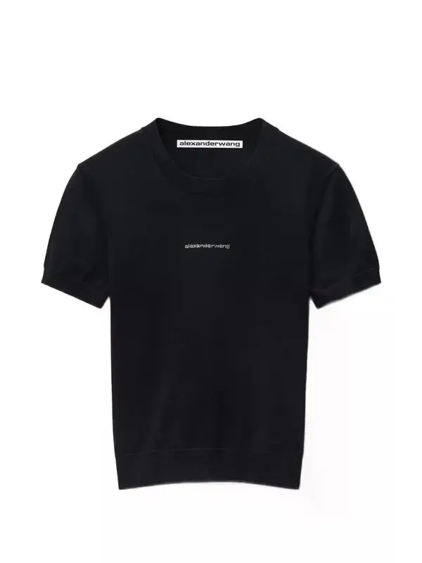 Alexander Wang Shimmering Logo T-shirt - Black