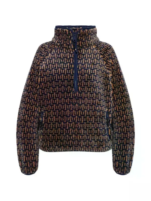 The Upside Castilla Tu Print Half-zip Sweatshirt - Brown