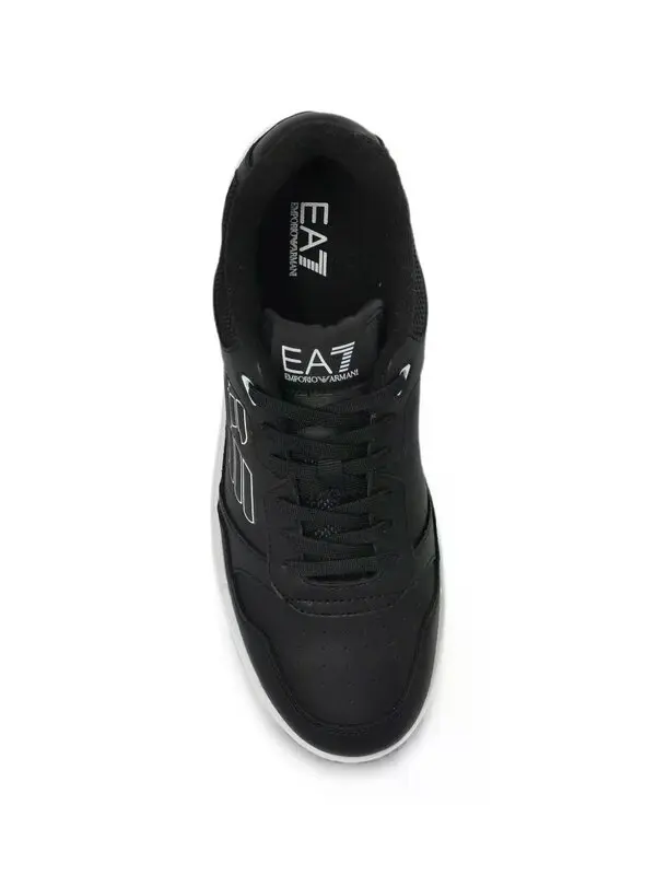 EA7 Logo Panel Leather Sneakers