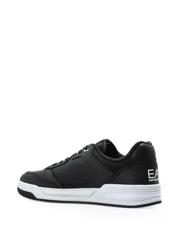 EA7 Logo Panel Leather Sneakers