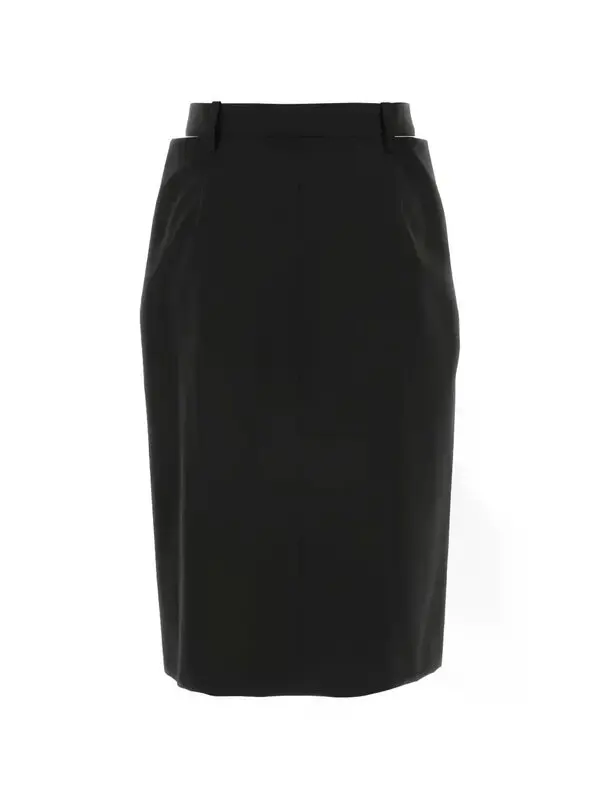 JIL SANDER Wool Skirt With Cut-out Detail