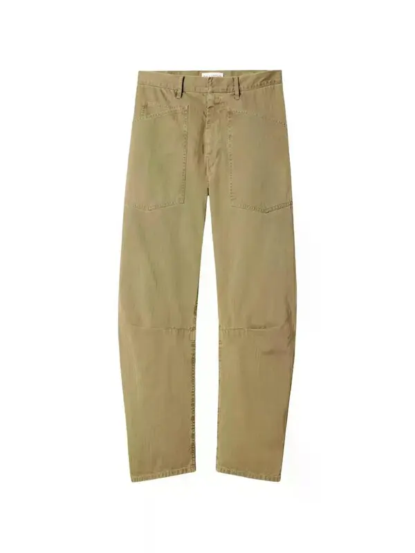 NILI LOTAN Shon" Patch-pocket Barrel Trousers - Neutrals