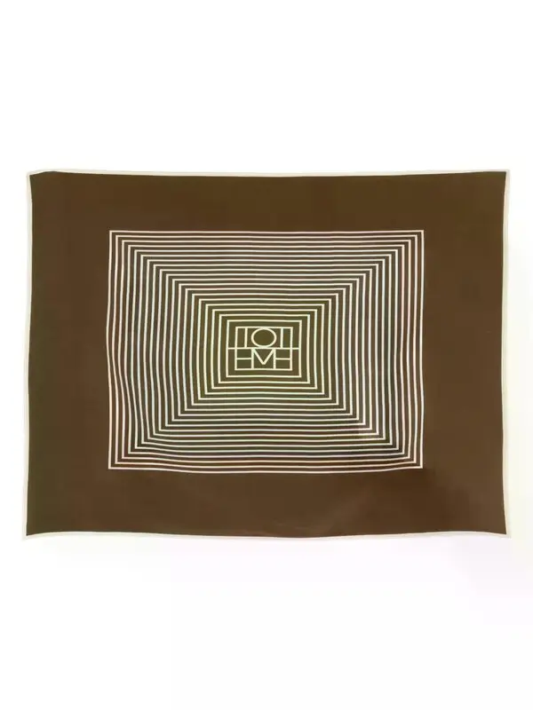 TOTEME Logo-print Silk Scarf - Brown