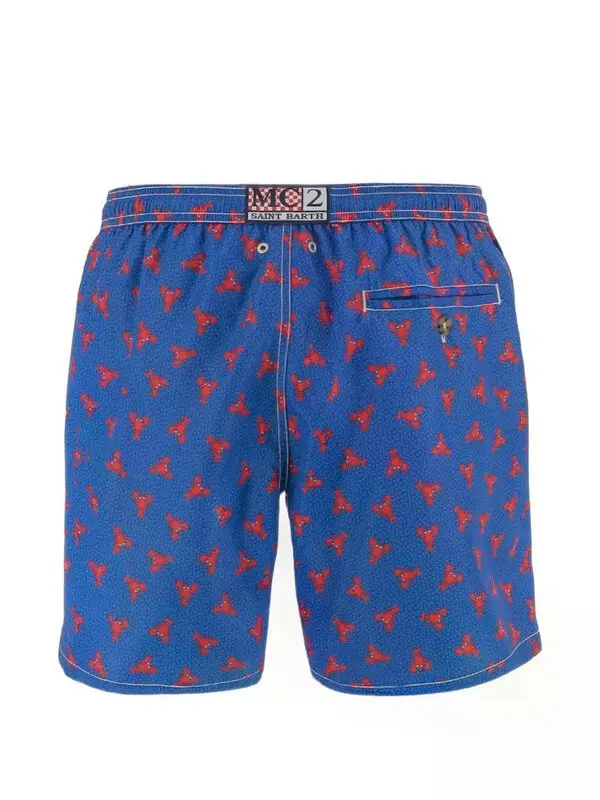 MC2 SAINT BARTH Lobster Print Swim Shorts - Blue