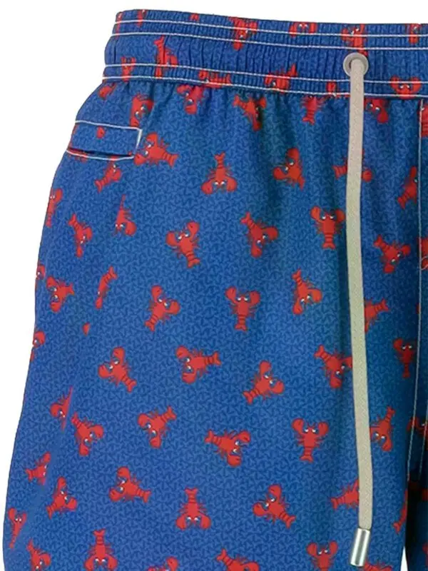 MC2 SAINT BARTH Lobster Print Swim Shorts - Blue
