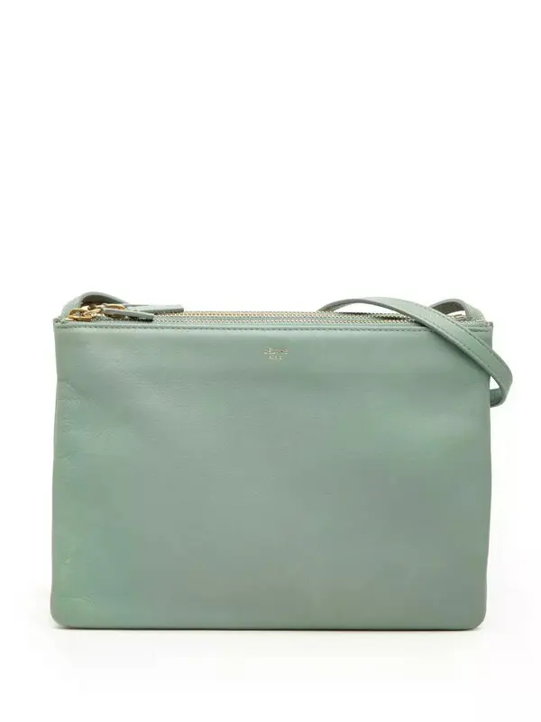 Celine Lambskin Trio Crossbody Bag - Green