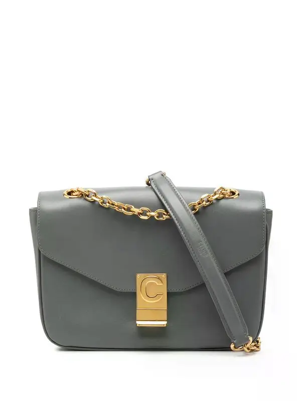 Celine Medium Calfskin C Crossbody Bag - Grey