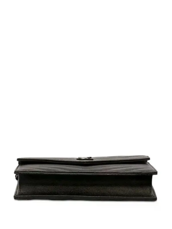 Saint Laurent Cassandre Monochrome Envelope Chain Wallet Crossbody Bag