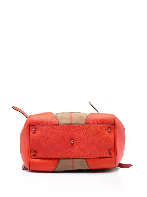 Burberry Small House Check Canvas Bridle Canterbury Tote Bag