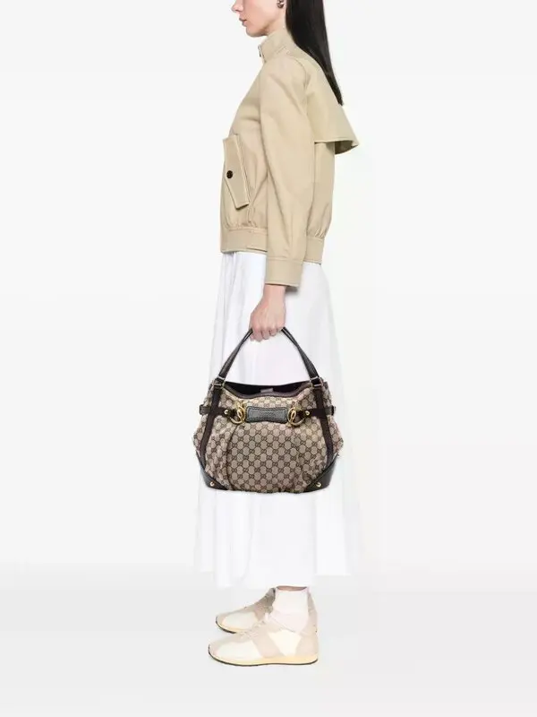 Gucci Gg Canvas Jockey Shoulder Bag - Neutrals