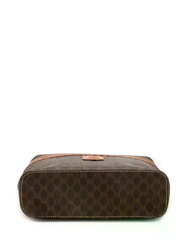 Celine Macadam Coated Canvas Vanity Bag - Brown