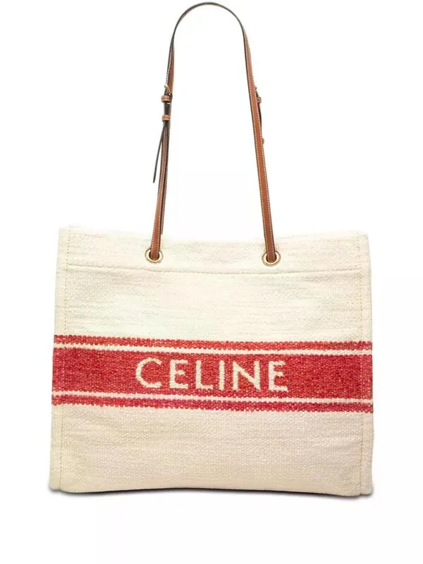 Celine Canvas Plein Soleil Square Cabas Tote Bag