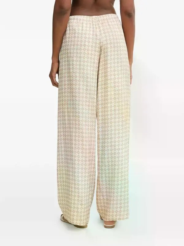 TRUSSARDI Check Pattern Drawstring Waist Trousers