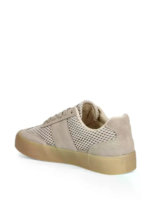 TRUSSARDI Mesh Panelled Suede Sneakers - Neutrals