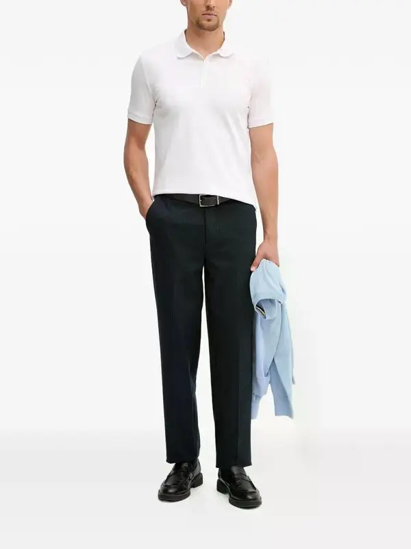TRUSSARDI Logo-embroidered Polo Shirt - White