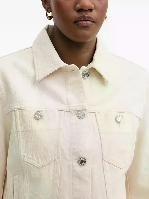TRUSSARDI Cream White Denim Jacket