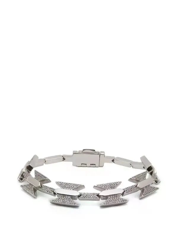 DARKAI Razor Crystal-embellished Wire Bracelet - Silver