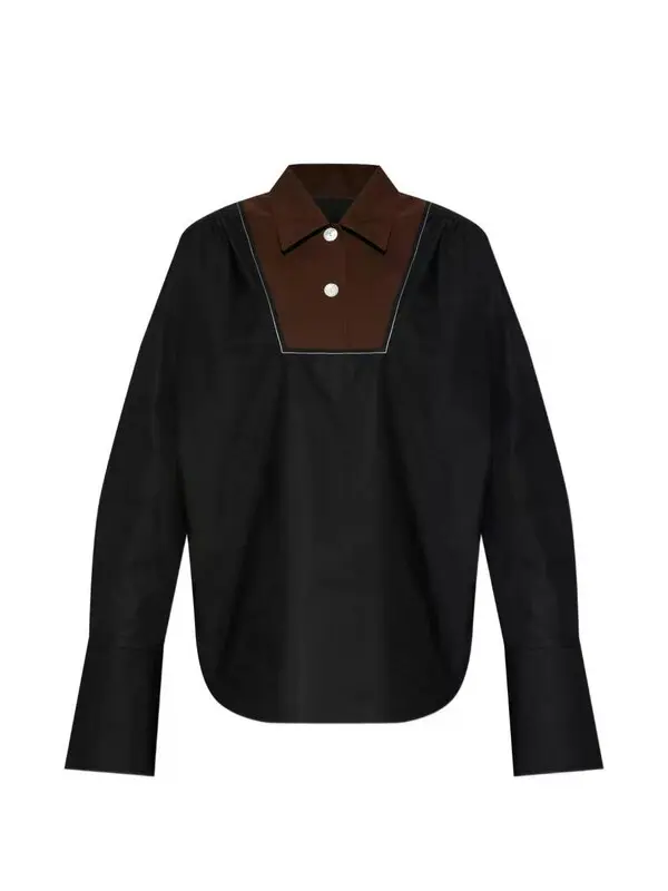 Marni Contrast-panel Top-stitched Polo Shirt