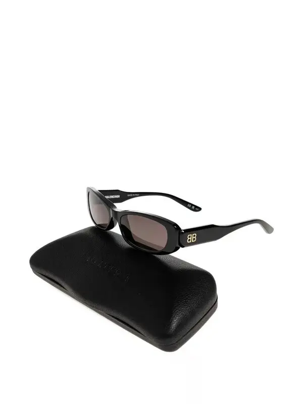 Balenciaga Logo-plaque Rectangle-frame Sunglasses