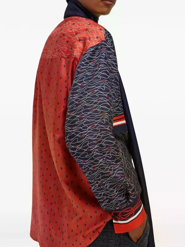 FERRAGAMO Silk Shirt With Bib Detail
