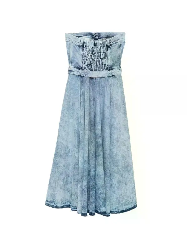 MARQUES' ALMEIDA Belted Strapless Midi Dress