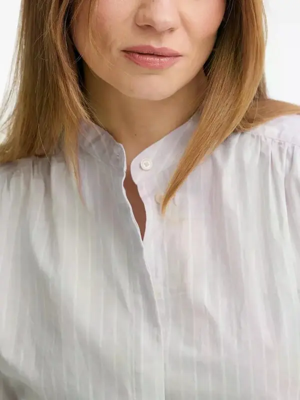 Marc O'polo Striped Band Collar Blouse