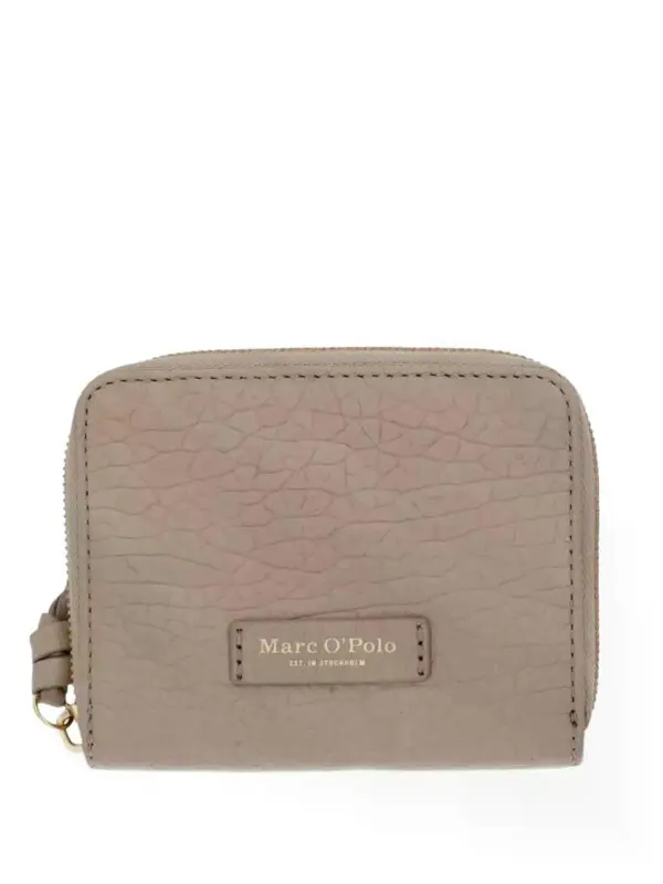 Marc O'polo Grained-leather Zip-around Wallet - Neutrals