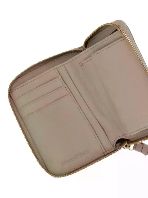 Marc O'polo Grained-leather Zip-around Wallet - Neutrals