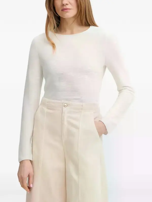Marc O'polo Fine-knit Long-sleeve Sweater - White