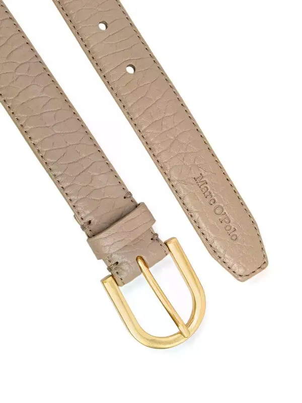 Marc O'polo Grained Leather Buckle Belt - Neutrals