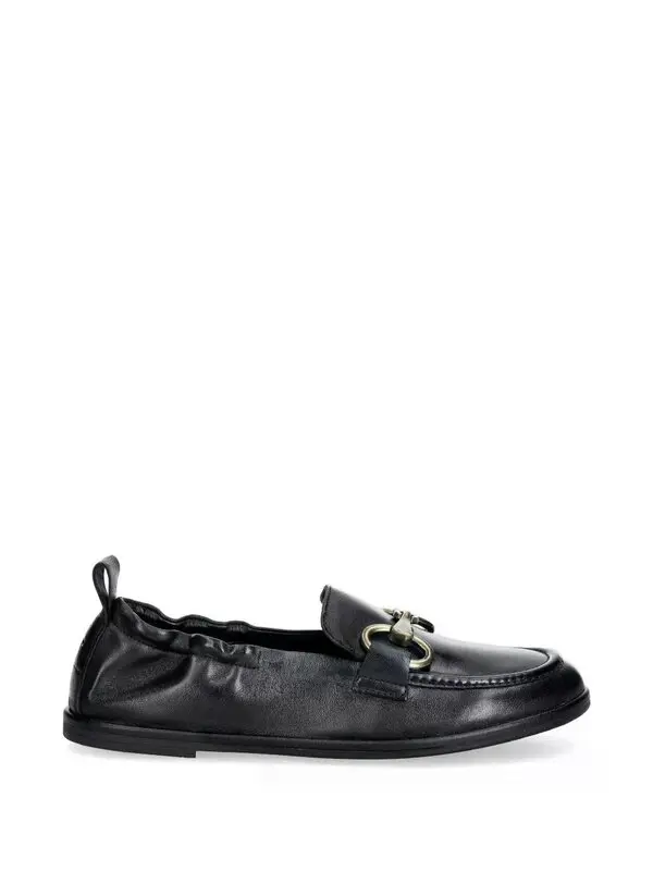 Marc O'polo Loafers With Gold Tone Horsebit Detailing - Black