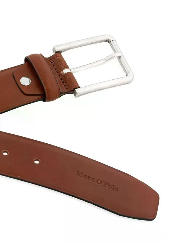 Marc O'polo Leather Belt With Logo Detail