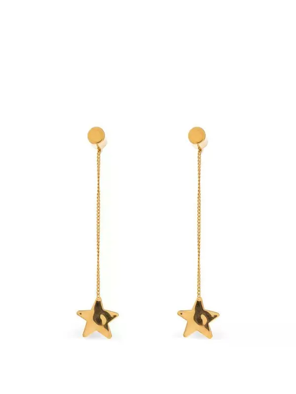 JIL SANDER Star Pendant Drop Earrings - Gold