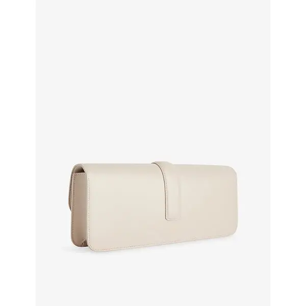 Khaite Blake Leather Clutch With Gold Tone Hardware - Burro