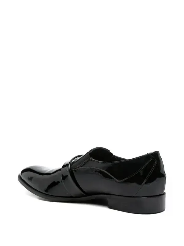 CARLO PIGNATELLI Patent Leather Strap Detail Loafers
