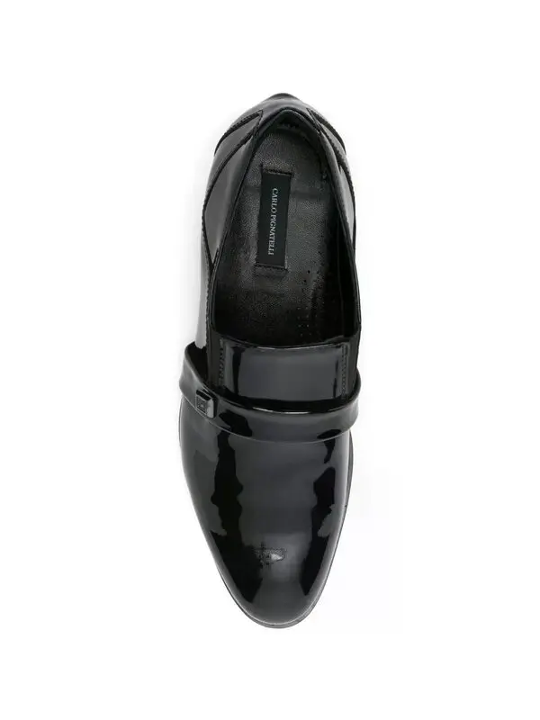 CARLO PIGNATELLI Patent Leather Strap Detail Loafers
