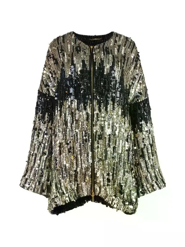 Alberta Ferretti Embellished Coat - Black