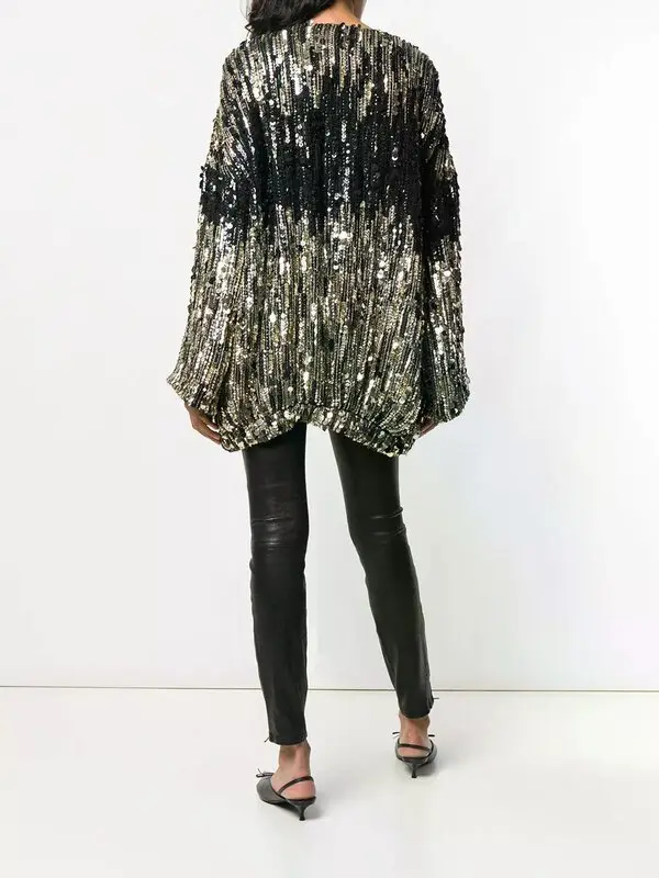 Alberta Ferretti Embellished Coat - Black
