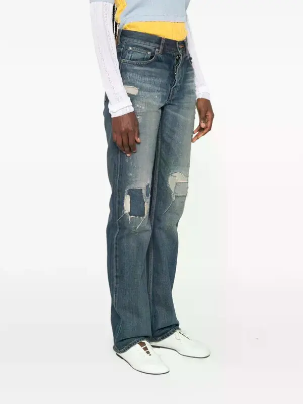 JW Anderson Distressed-effect Patchwork Jeans