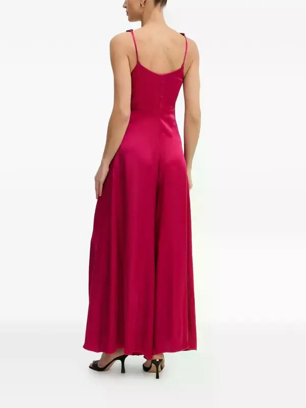 SIMONA CORSELLINI Embellished Wide Leg Jumpsuit - Pink