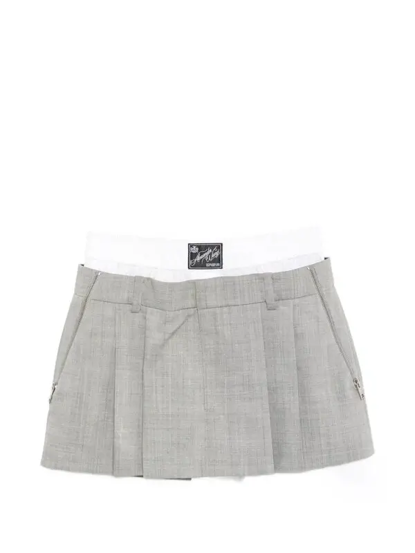 Alexander Wang Pleated Zip-detail Skort - Grey