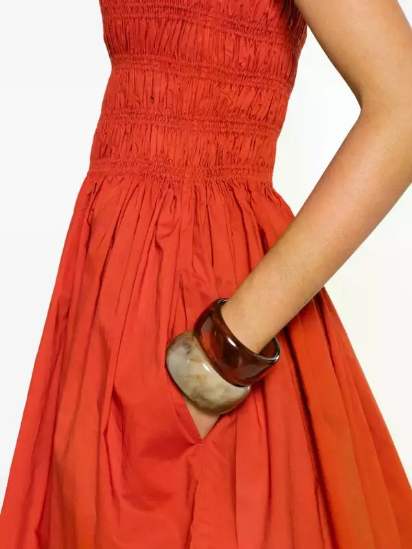 Matteau Shirred Bodice Spaghetti Strap Mini Dress